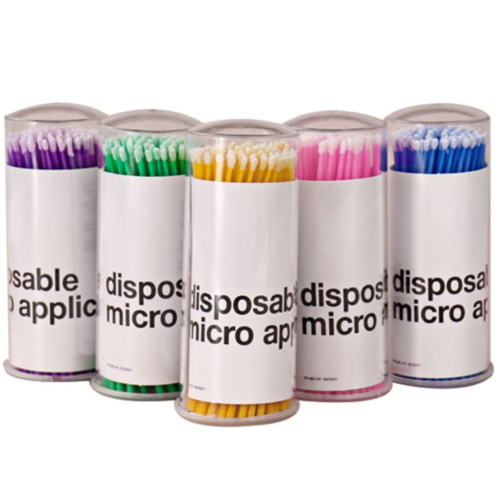 5 Bottles Disposable Micro Applicator Microswabs Portable Lip Brush ...
