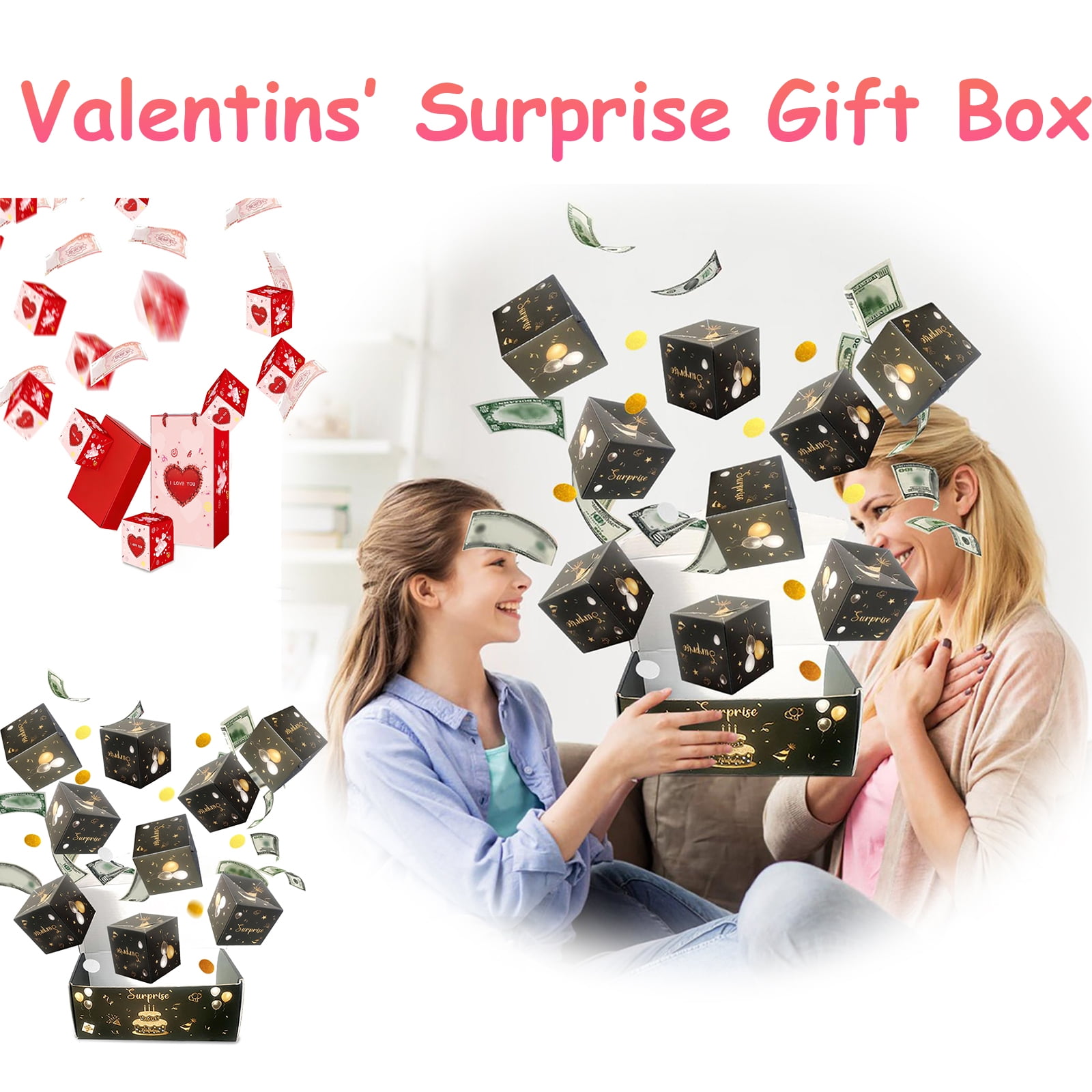 5 Boxes Money Gift Boxes for Cash Pop Up, Surprise Gift Box Explosion ...