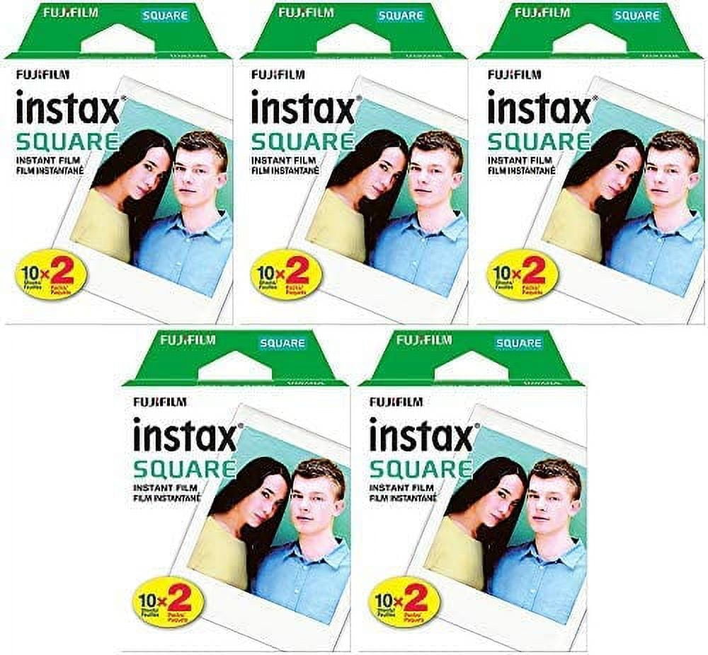 Fujifilm Instant Square Twin Pack Film, 20 Exposures, 5 Boxes for INS ...