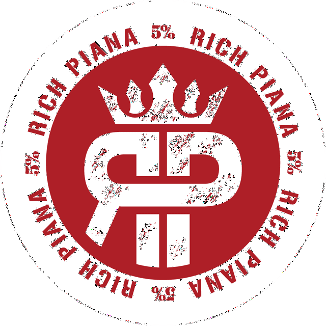 5% Brand Decal with RP Crown & Rich Piana Border | 4-Inch Round (Red ...