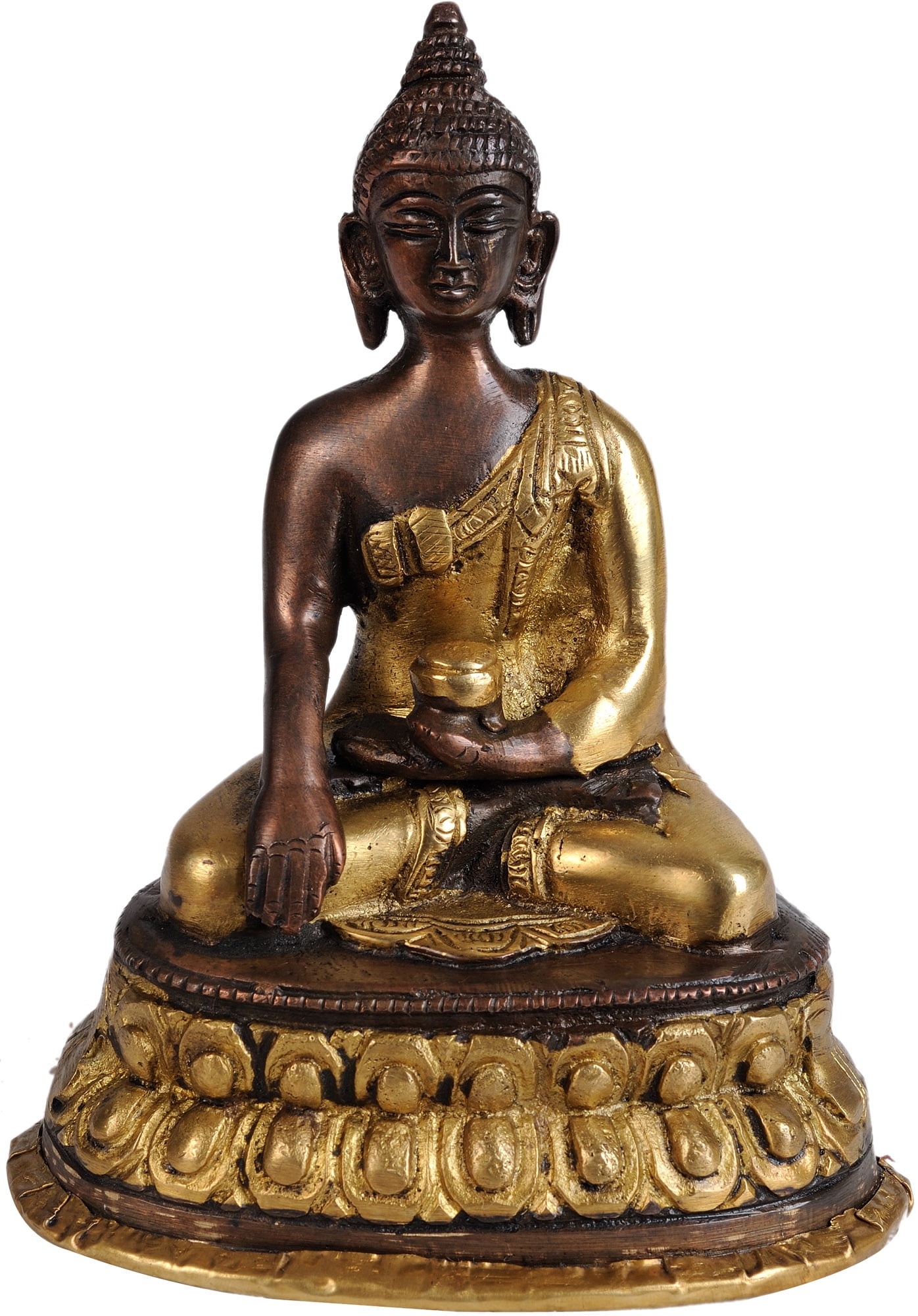 5" Brass Bhumisparsha Buddha Idol | Handmade | Made in India - Brass ...