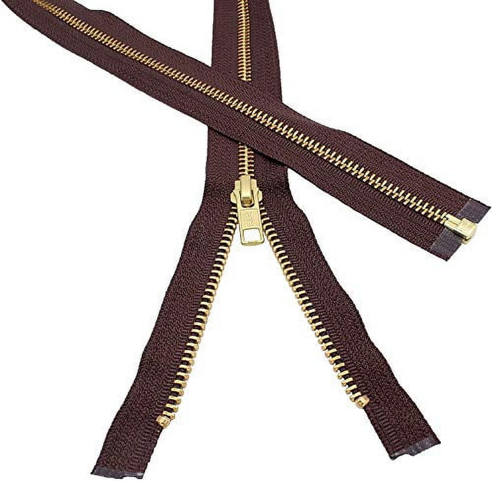 #5 Brass Brown 570 Metal Separating YKK Medium Weight Jacket Zipper ...