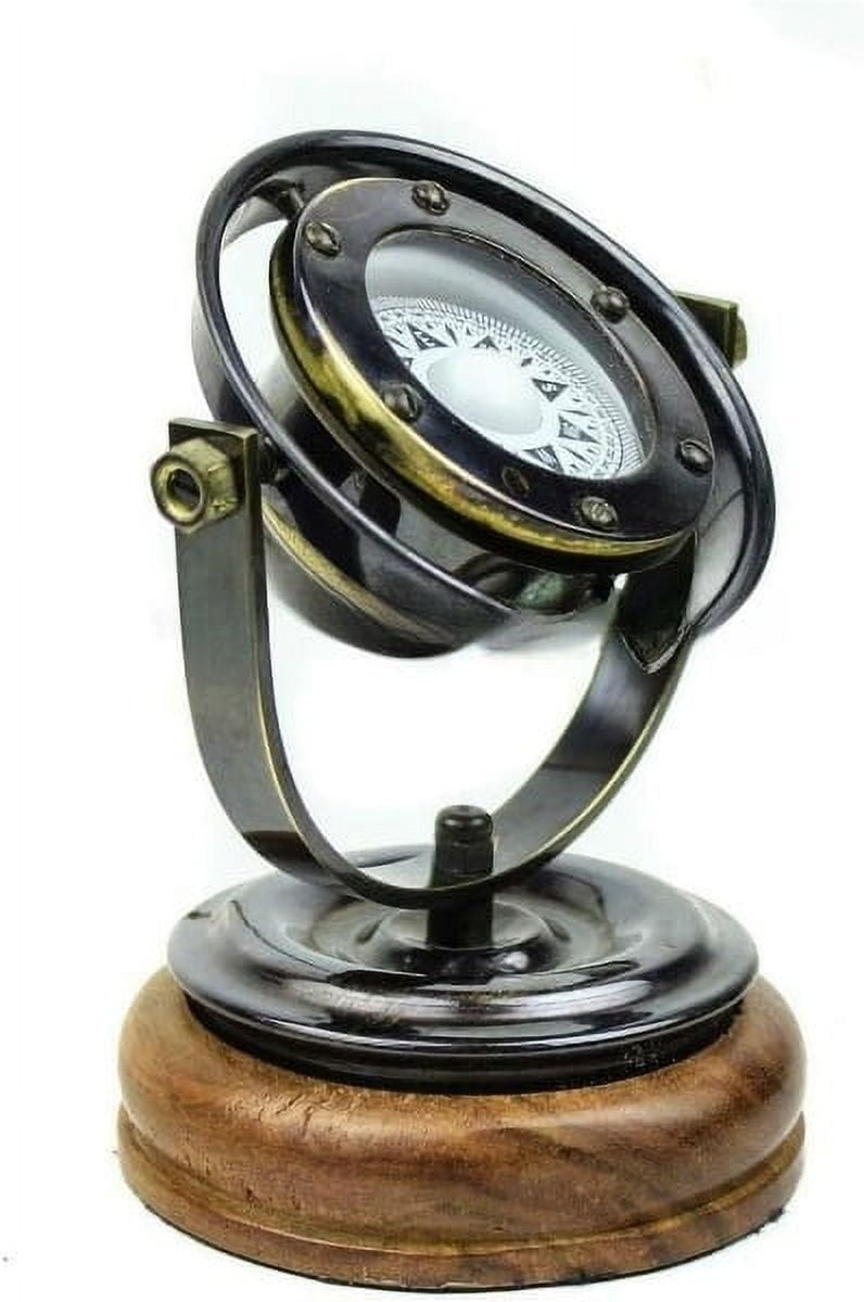 5'' Brass Gimbal Compass with Stand Fully Functional Directional ...