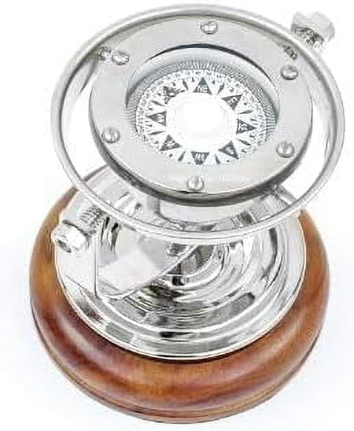 5'' Brass Gimbal Compass with Stand – Fully Functional Nautical ...