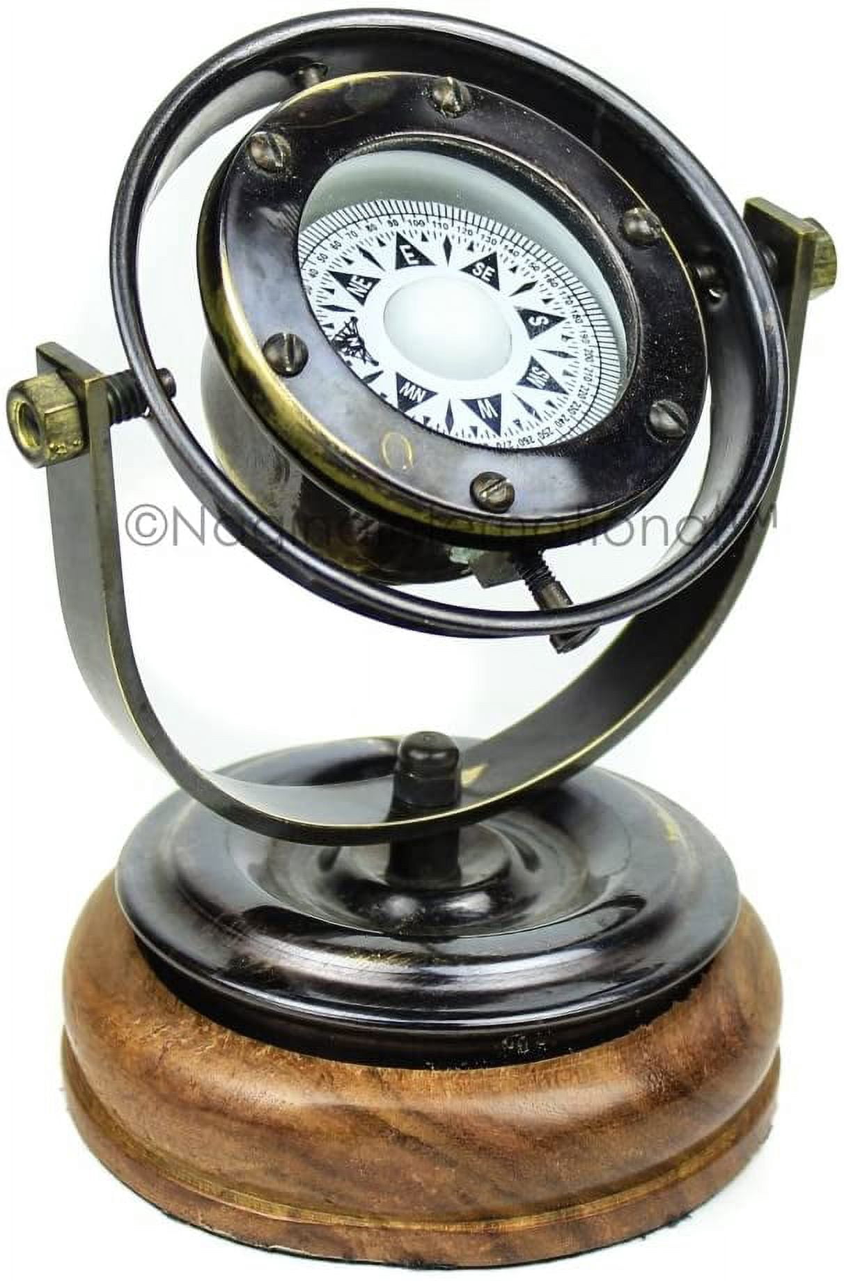 5" Brass Gimbals Nautical Fully Functional Directional Compass with ...