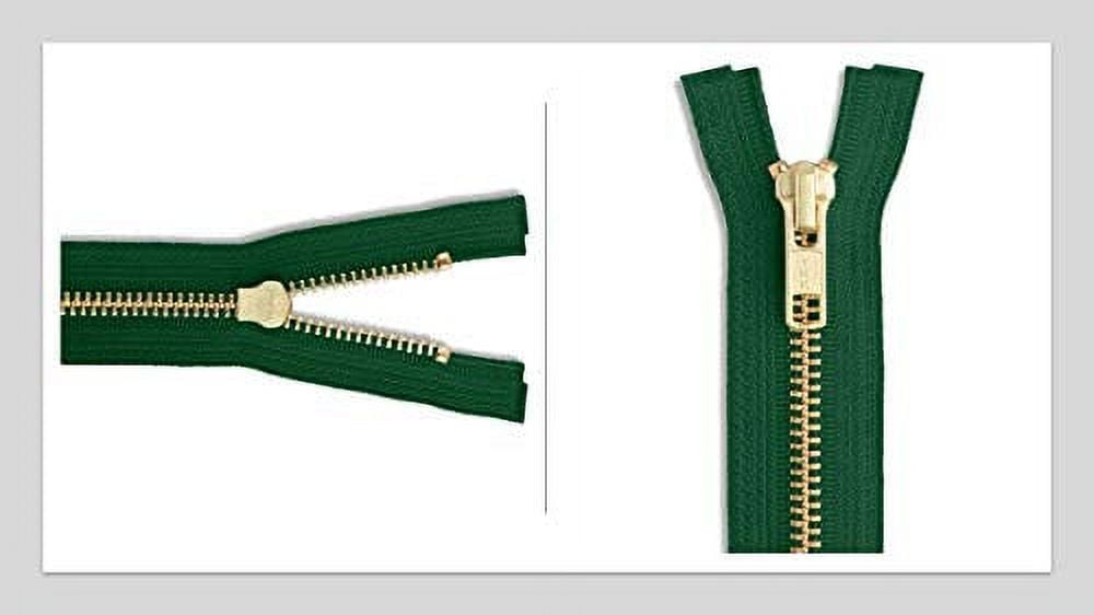 #5 Brass Hemlock Green YKK Medium Weight Jacket Separating Zipper ...