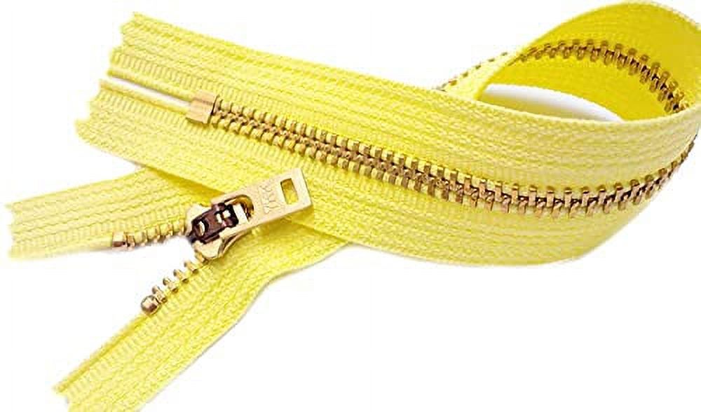 #5 Brass Jeans/Pants Primrose Yellow Medium Weight YKK Zippers - Color: Primrose Yellow #503 ...