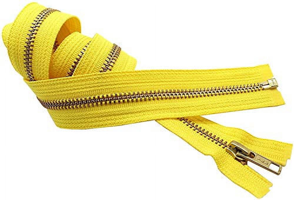 #5 Brass Lemon Yellow YKK Medium Weight Jacket Separating Zipper ...