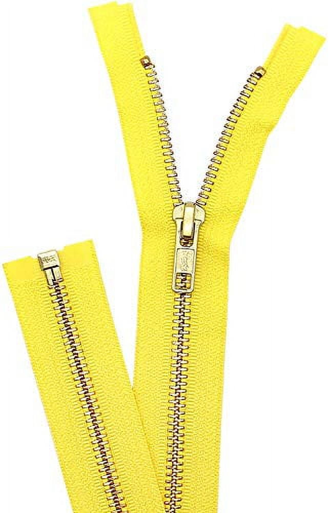 #5 Brass Lemon Yellow YKK Medium Weight Jacket Separating Zipper ...