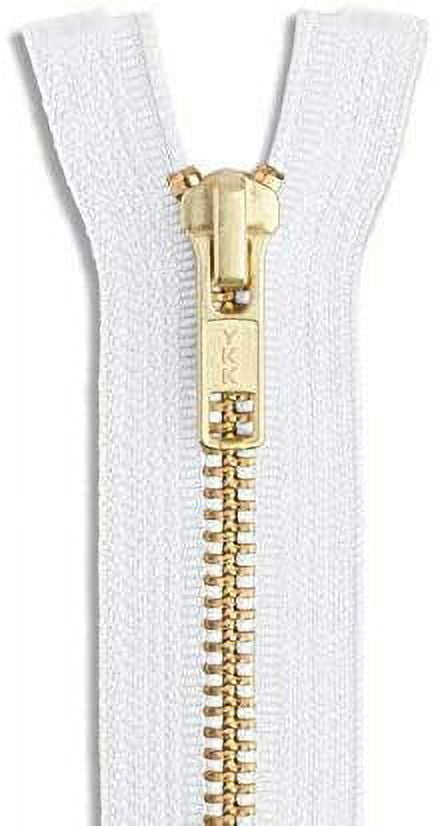 #5 Brass Off-White YKK Medium Weight Jacket Separating Zipper - Choose ...