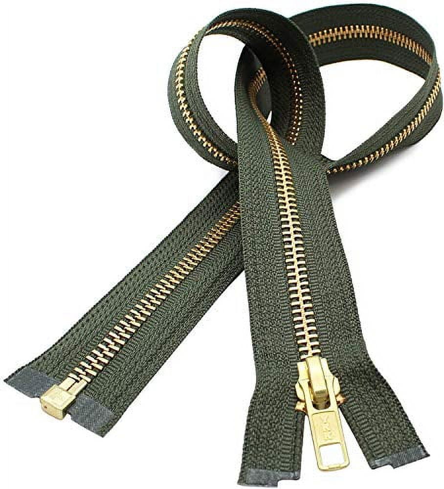 #5 Brass Olive Green YKK Medium Weight Jacket Separating Zipper ...