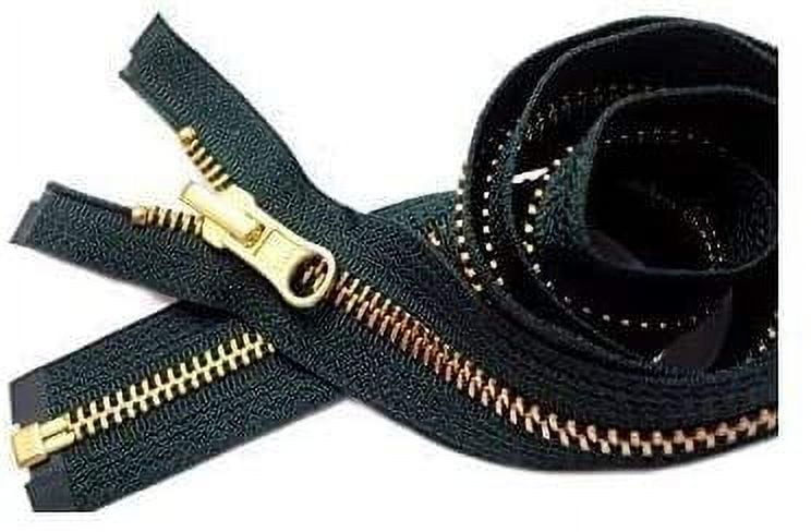 #5 Brass Reversible Medium Weight Hemlock Green Metal Separating YKK ...