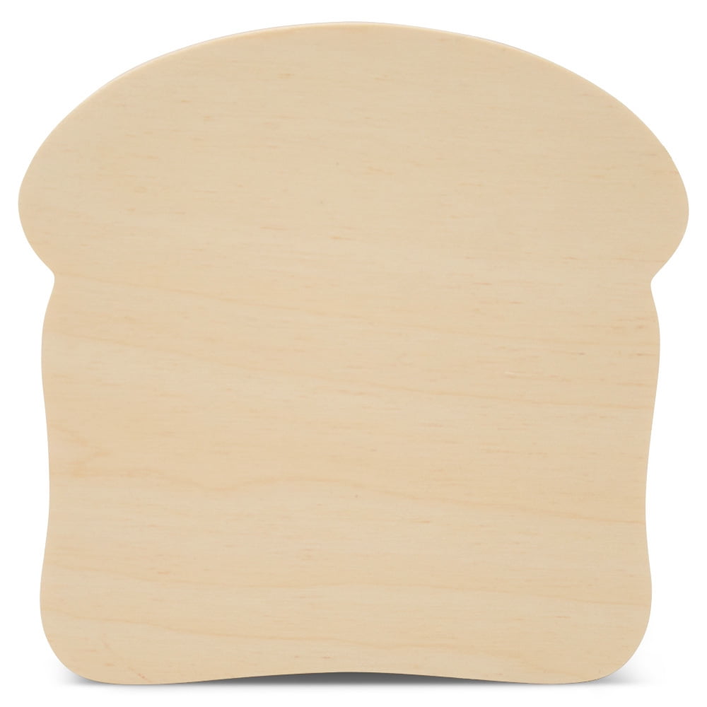 5 Bread Slice Cutouts 5-inch, Pack of 3 Unfinished Wood Crafts Blank ...