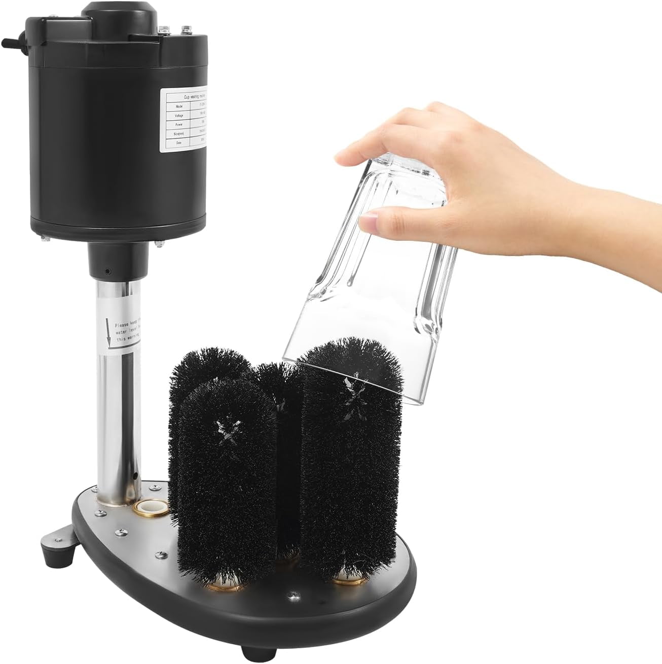 5-Brush Electric Bar Glass Washer, 300 Cups/h - Cup Washer for Sink ...