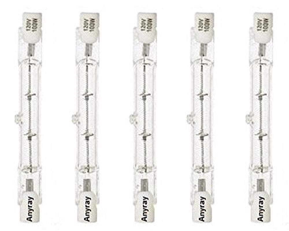 (5-Bulbs) 120v 100w 100 Watt J Type De T3 78mm Halogen Bulbs 3 1/8 ...