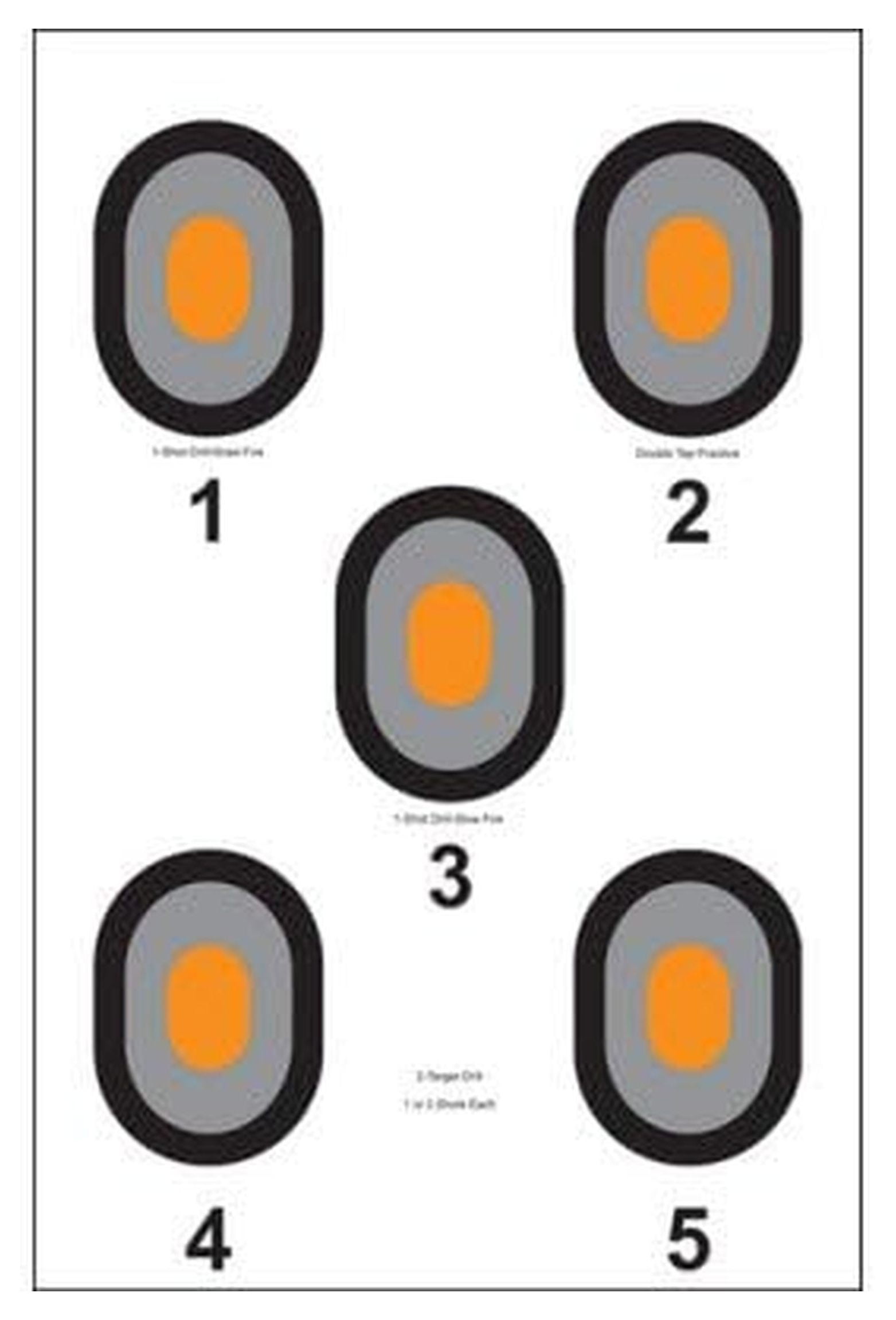 - 5 Bull's-Eye Paper Target with Orange Centers - 50 Pack - Paper ...