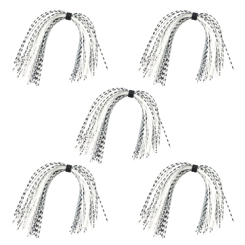 5 Bundles 220 Strands Silicone Jig Skirts Sets DIY Fishing Jig Legs ...