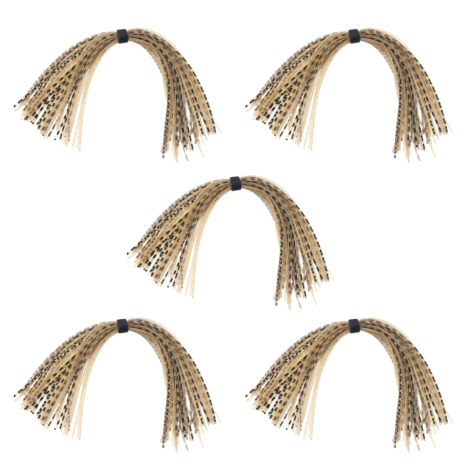 5 Bundles 220 Strands Silicone jigs Skirts set Fishing jigs Legs Lures ...