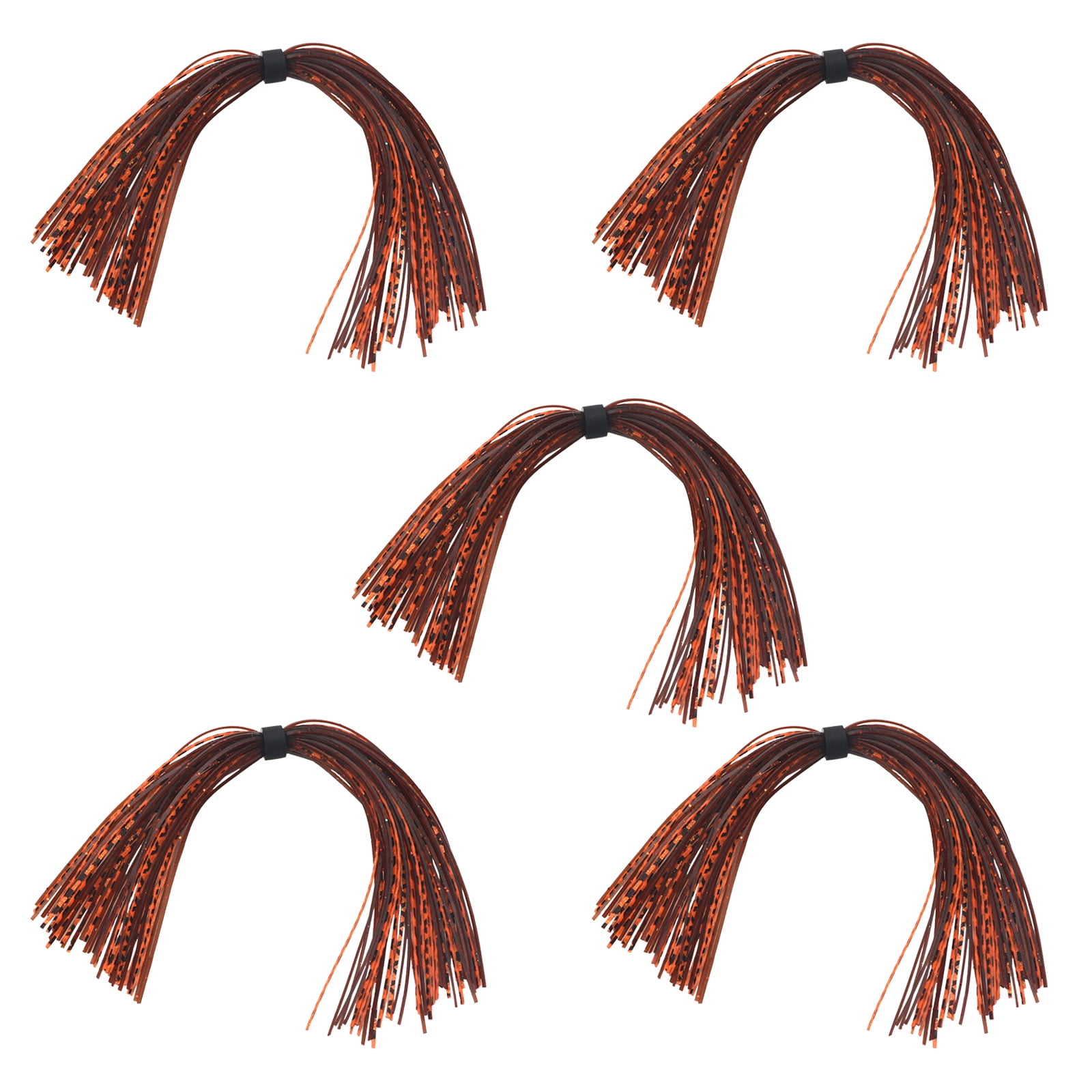 5 Bundles 220 Strands Silicone jigs Skirts set Fishing jigs Legs Lures ...