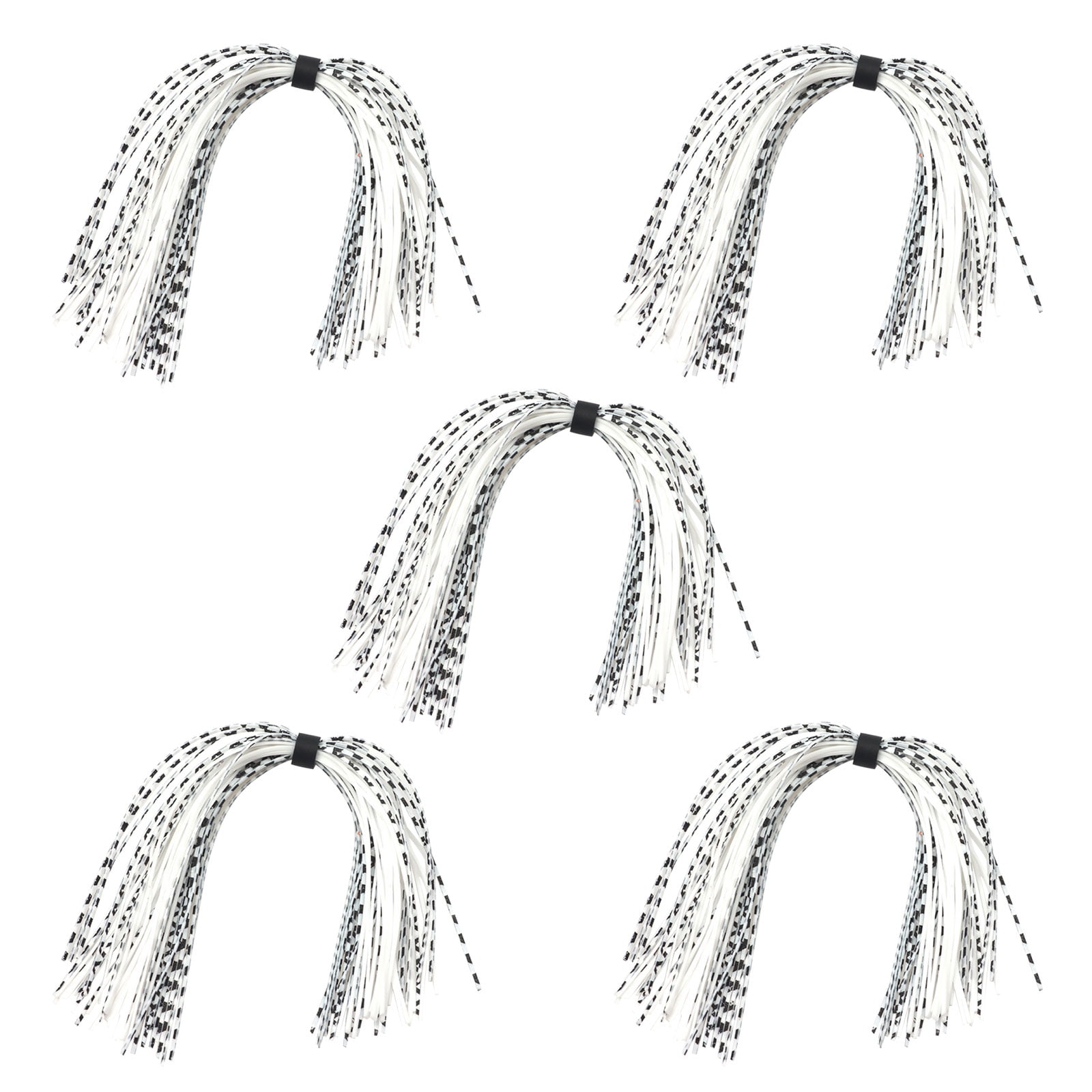 5 Bundles 220 Strands Silicone jigs Skirts set Fishing jigs Legs Lures ...