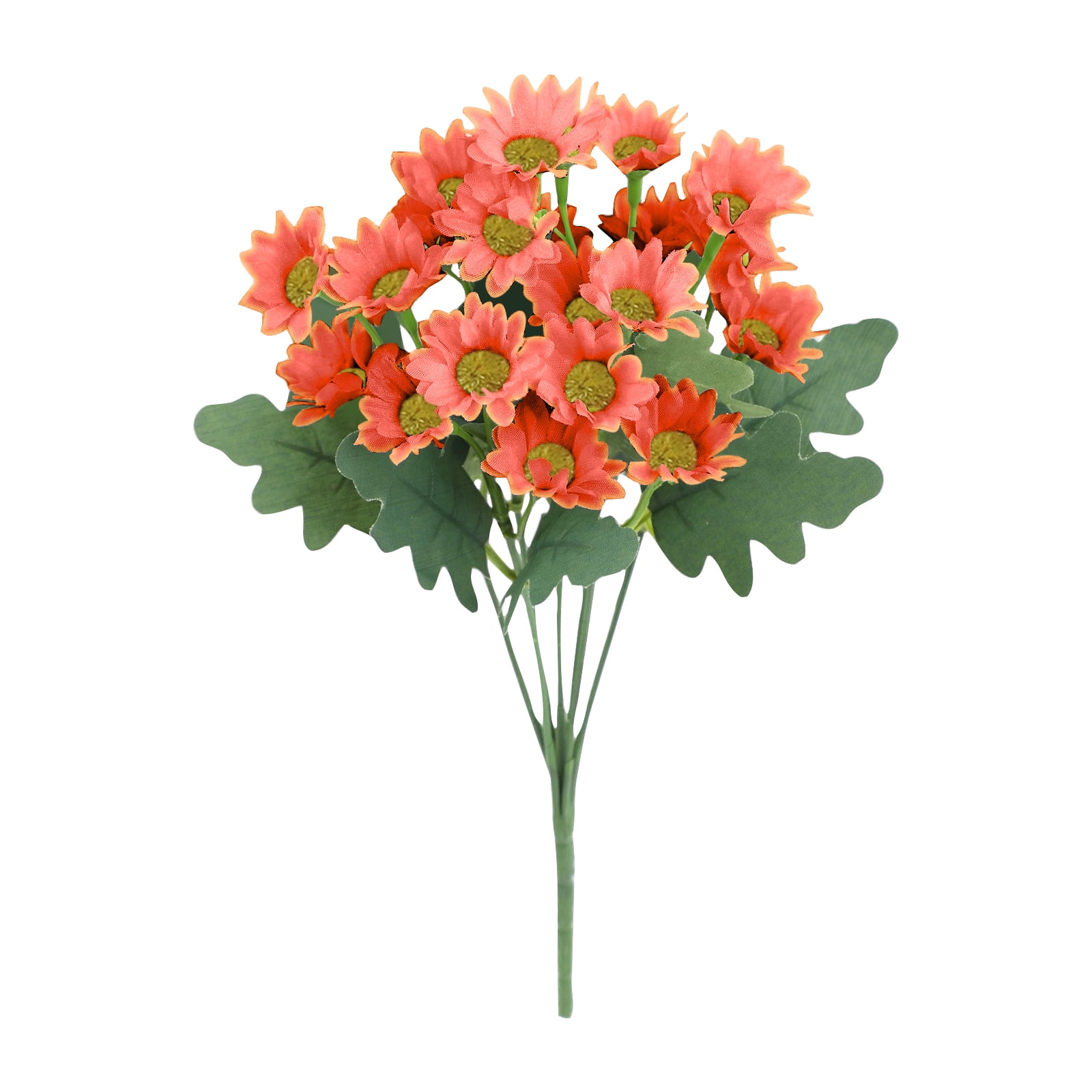 5 Bundles Artificial Fall Mums, Silk Daisy Faux Flowers, Fake Outdoor ...