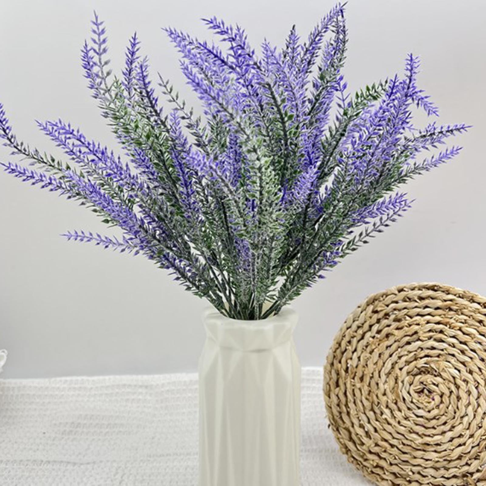 5 Bundles Artificial Lavender Flowers Outdoor, Forked Artificial UV ...