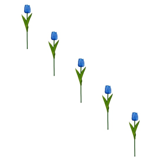 5 Bundles Artificial Tulip Flowers PU Simulation for Living Room Dining ...