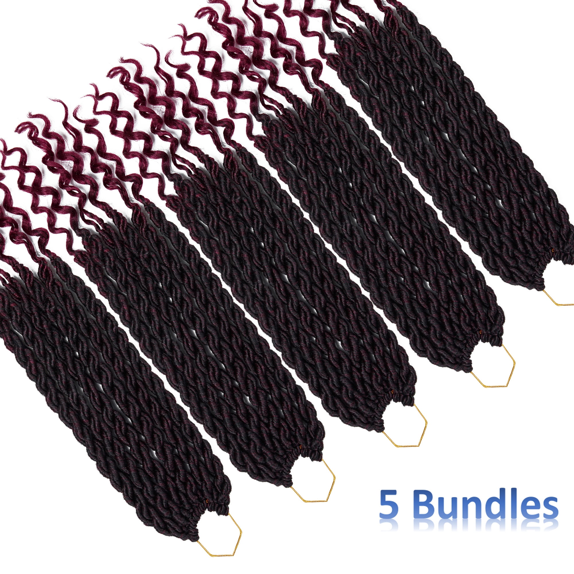 5 Bundles Pre-stretched Braiding Hair Professional Crochet Hair, Ombre ...