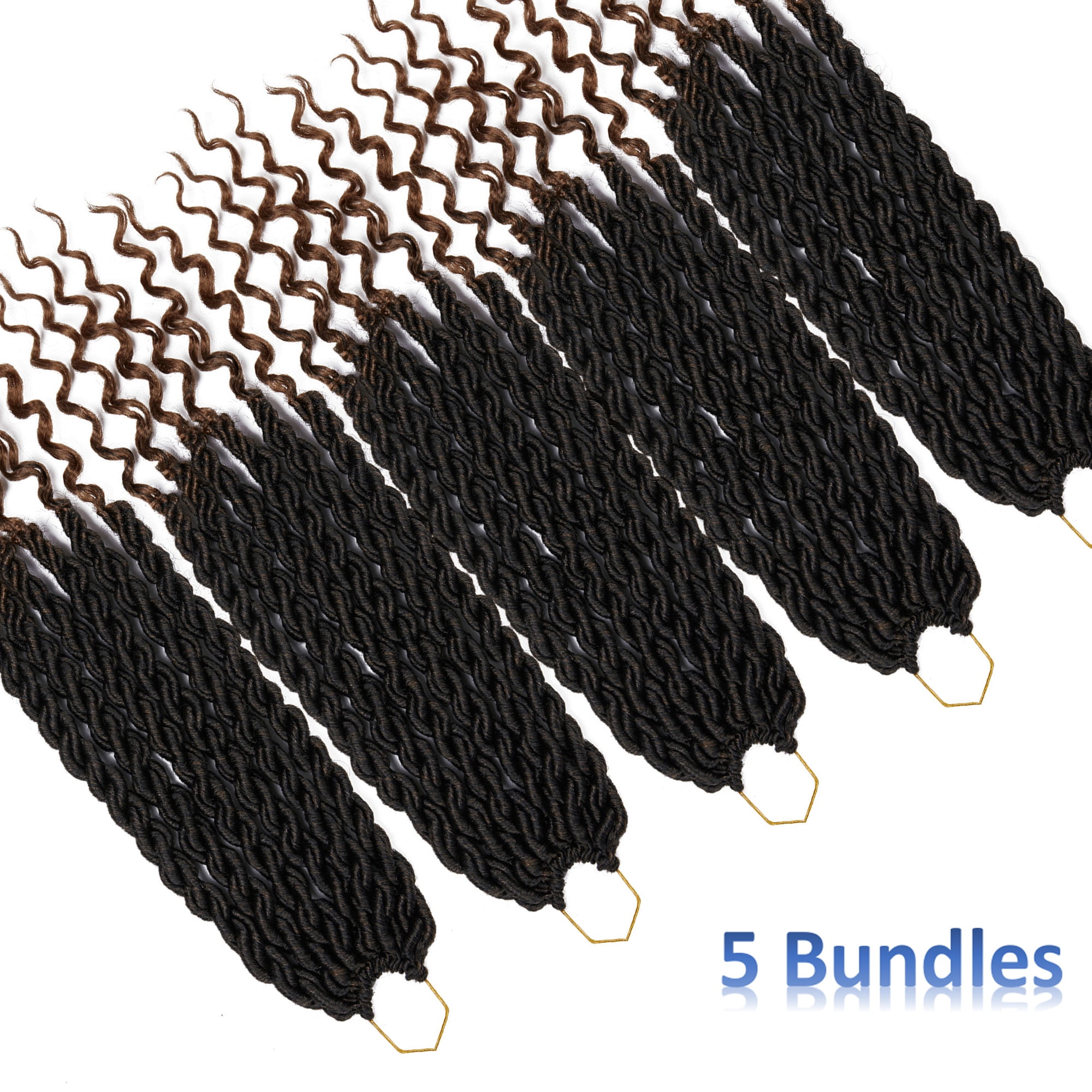 5 Bundles Pre-stretched Braiding Hair Professional Crochet Hair, Ombre ...