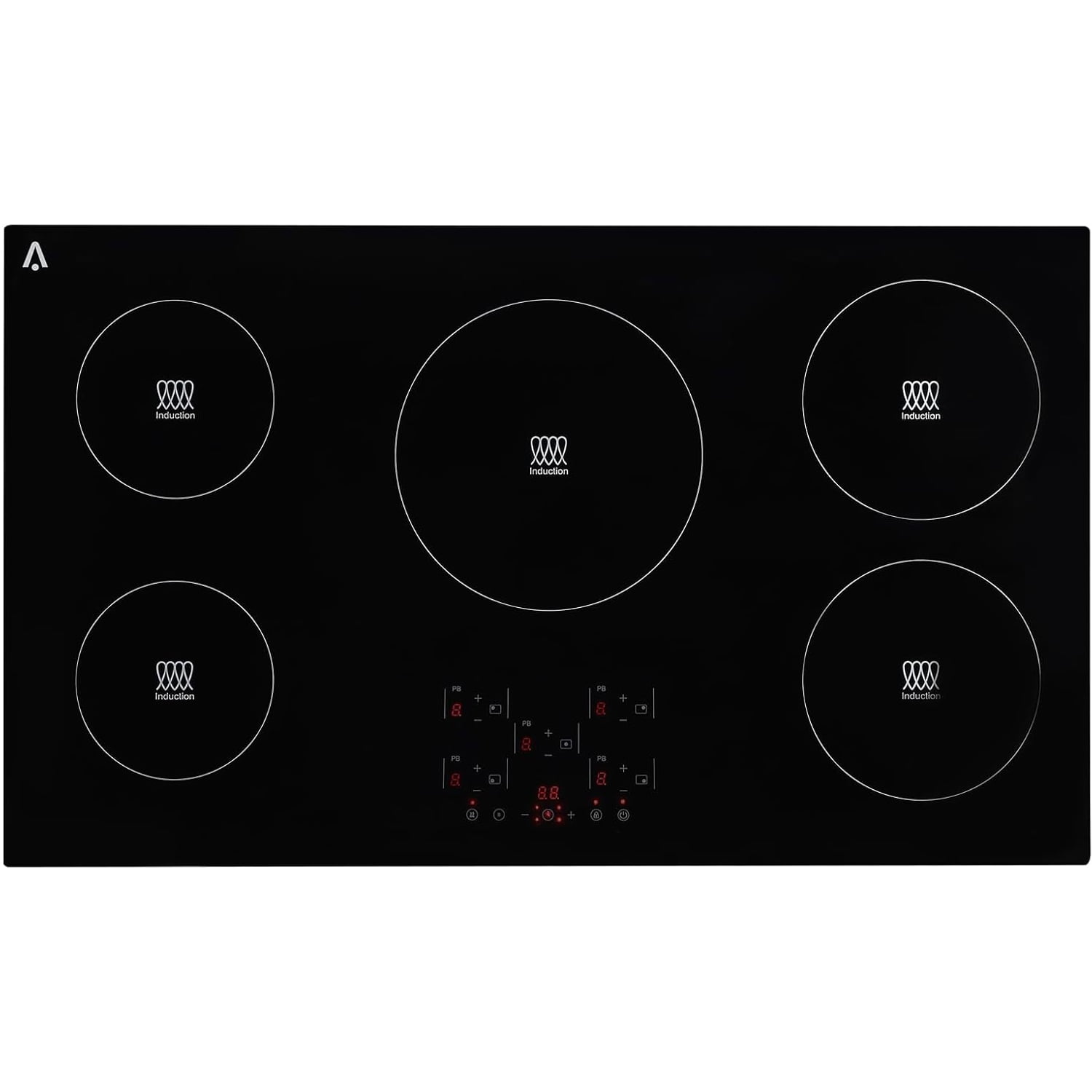 5 Burner Electric Cooktop - 36" 9600W Ceramic Glass Radiant Electric ...