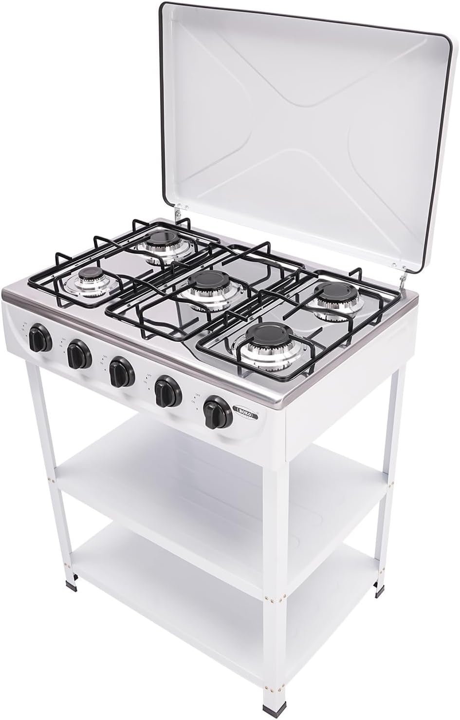 5 Burner Natural Gas Stove for Outdoor Cooking 2500W Portable Camp Gas ...