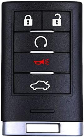 5 Buttons Remote Key Fob Control Replacement for C adillac CTS 2008 ...