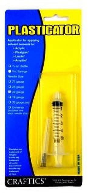 Craftics 5 mL Plastic Syringe Plasticator with 16 Gauge Metal Needle ...