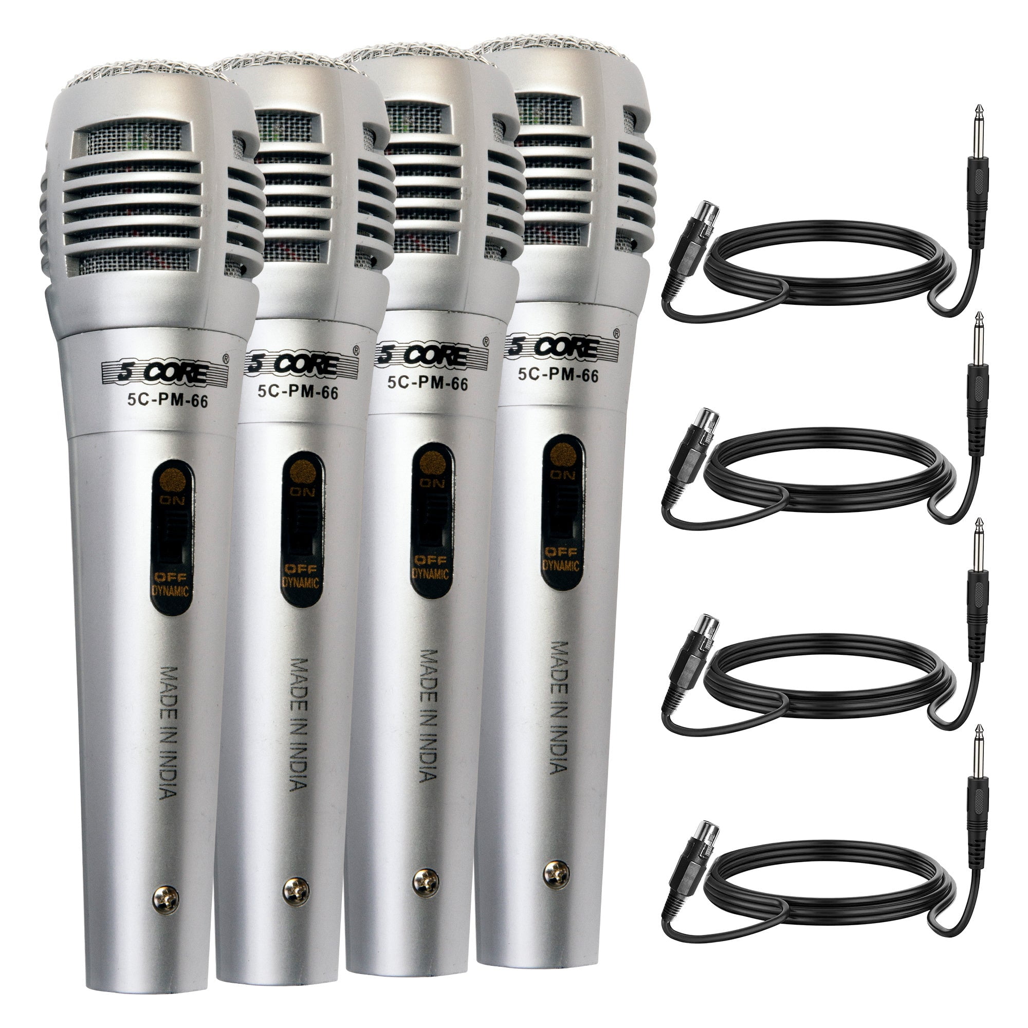 5Core XLR Microphone Dynamic Mic Karaoke Singing Studio Mics Handheld ...