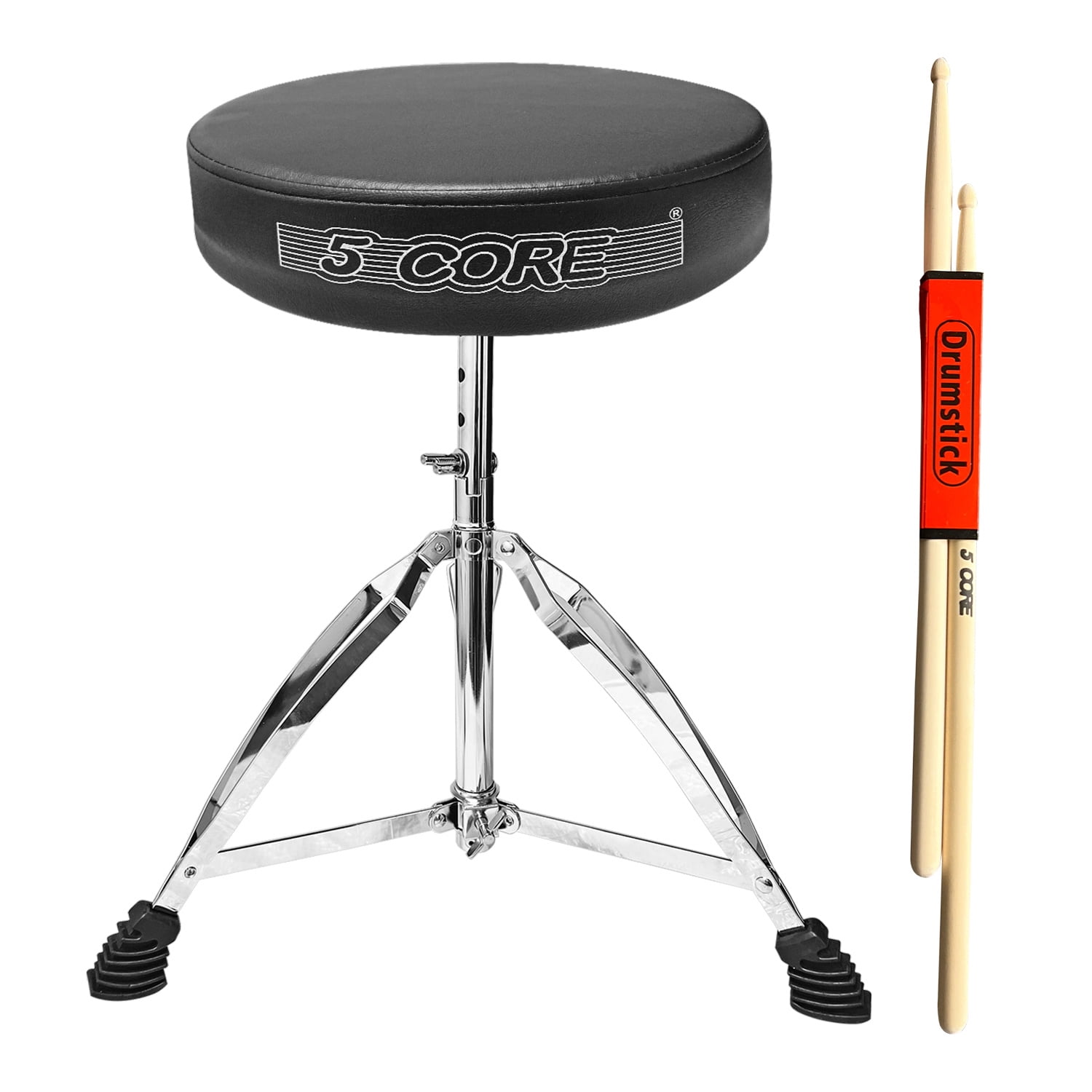 5 CORE Drum Throne Height Adjustable Guitar Stool Thick Padded Memory ...