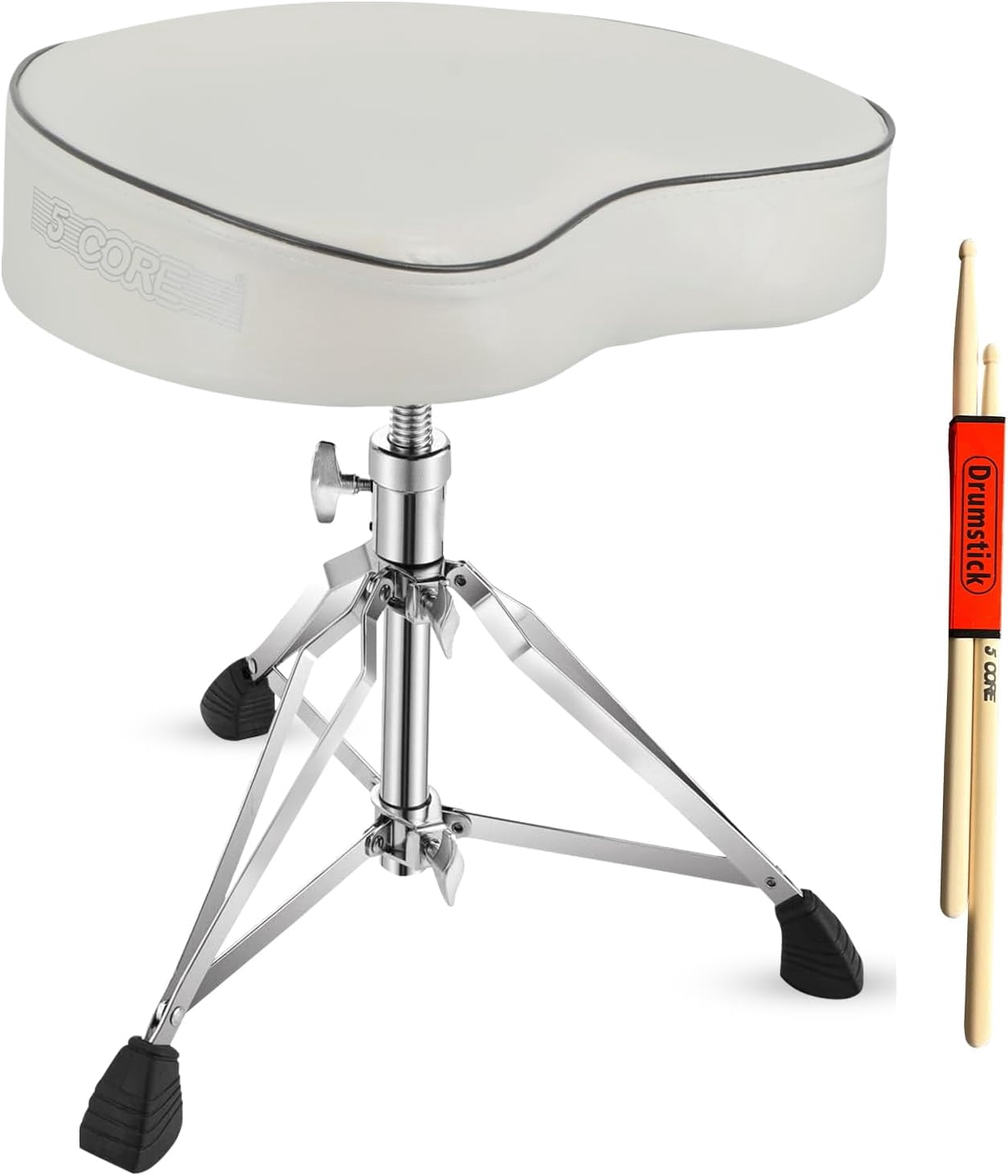 5 CORE Drum Throne Padded Guitar Stool Swivel Height Adjustable ...