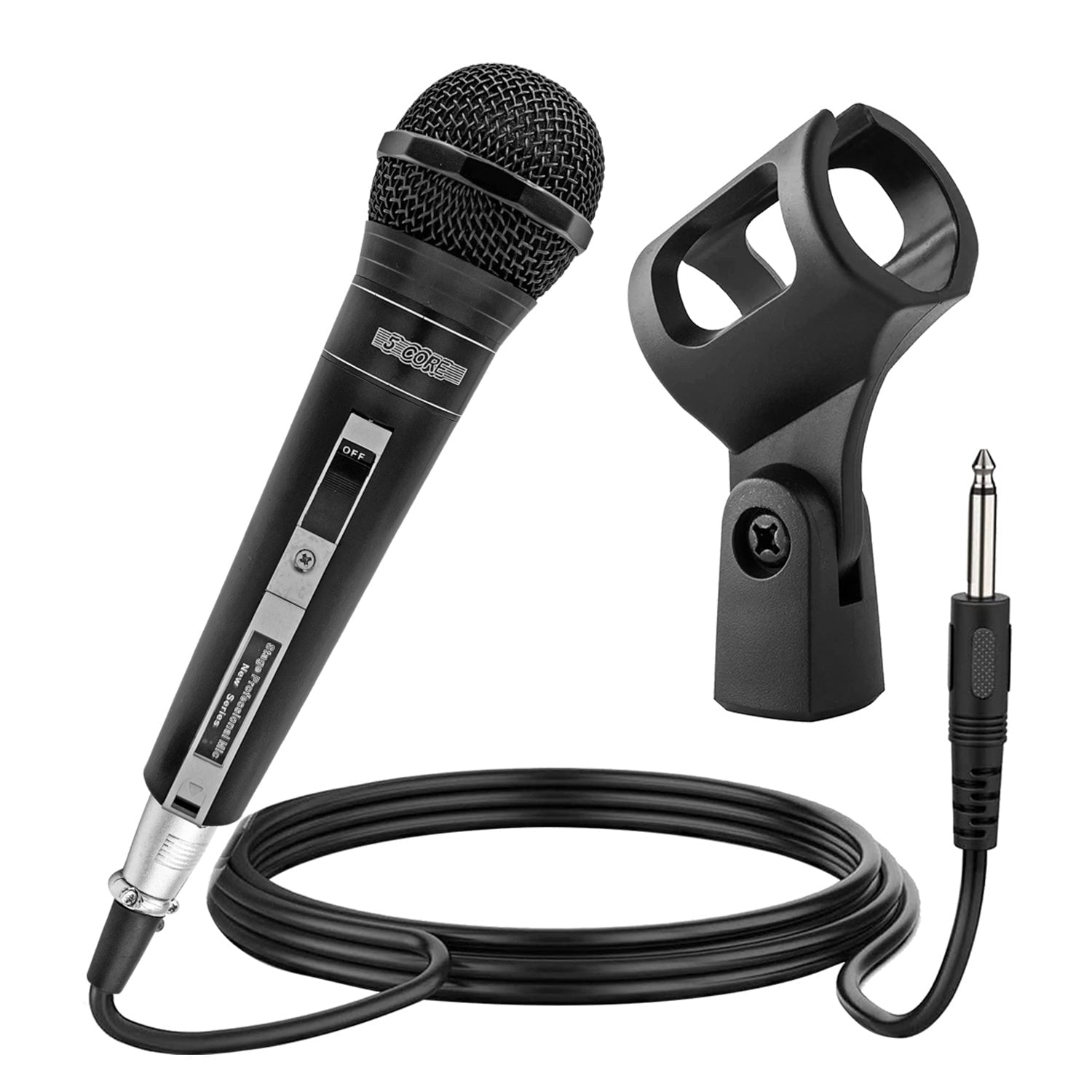5Core XLR Microphone Dynamic Mic Karaoke Singing Studio Mics Handheld ...