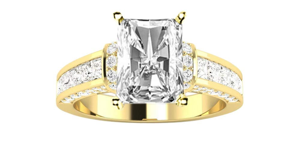 5 Carat 14K Yellow Gold LAB GROWN Diamond Contemporary Channel Set ...
