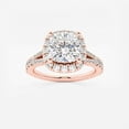 5 Carat Center Stone 14K Rose Gold IGI Certified Lab Grown Cushion Cut ...