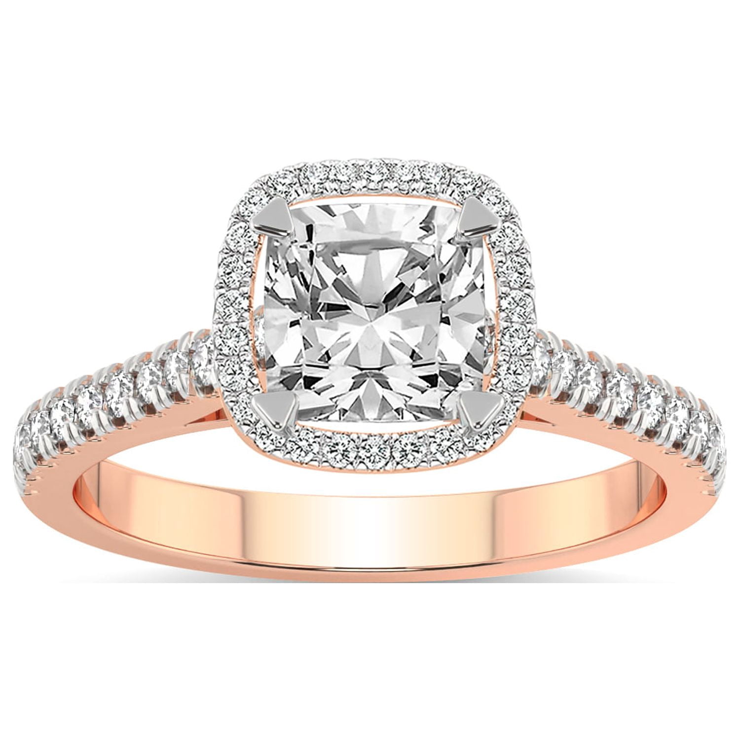 IGI Certified 5 Carat Cushion Shape Lab Grown Diamond Engagement Ring ...
