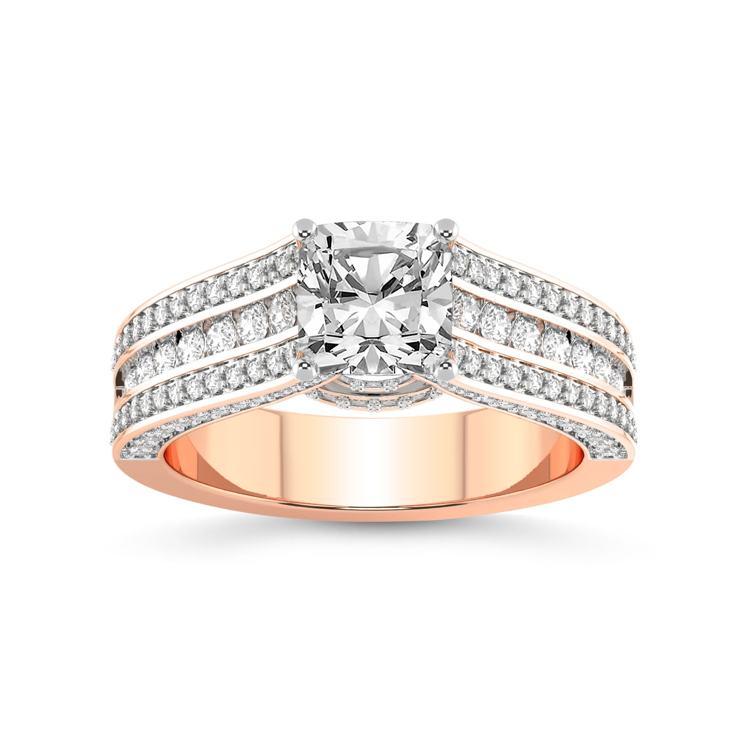 5 Carat IGI Certified Cushion Shape Lab Grown Diamond Engagement Ring ...