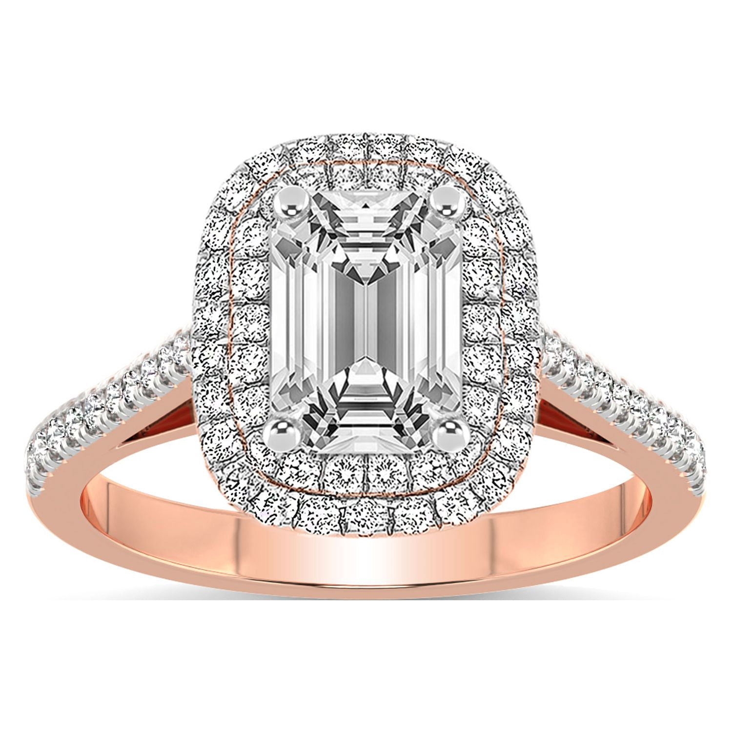 5 Carat IGI Certified Emerald Shape Lab Grown Diamond Engagement Ring ...