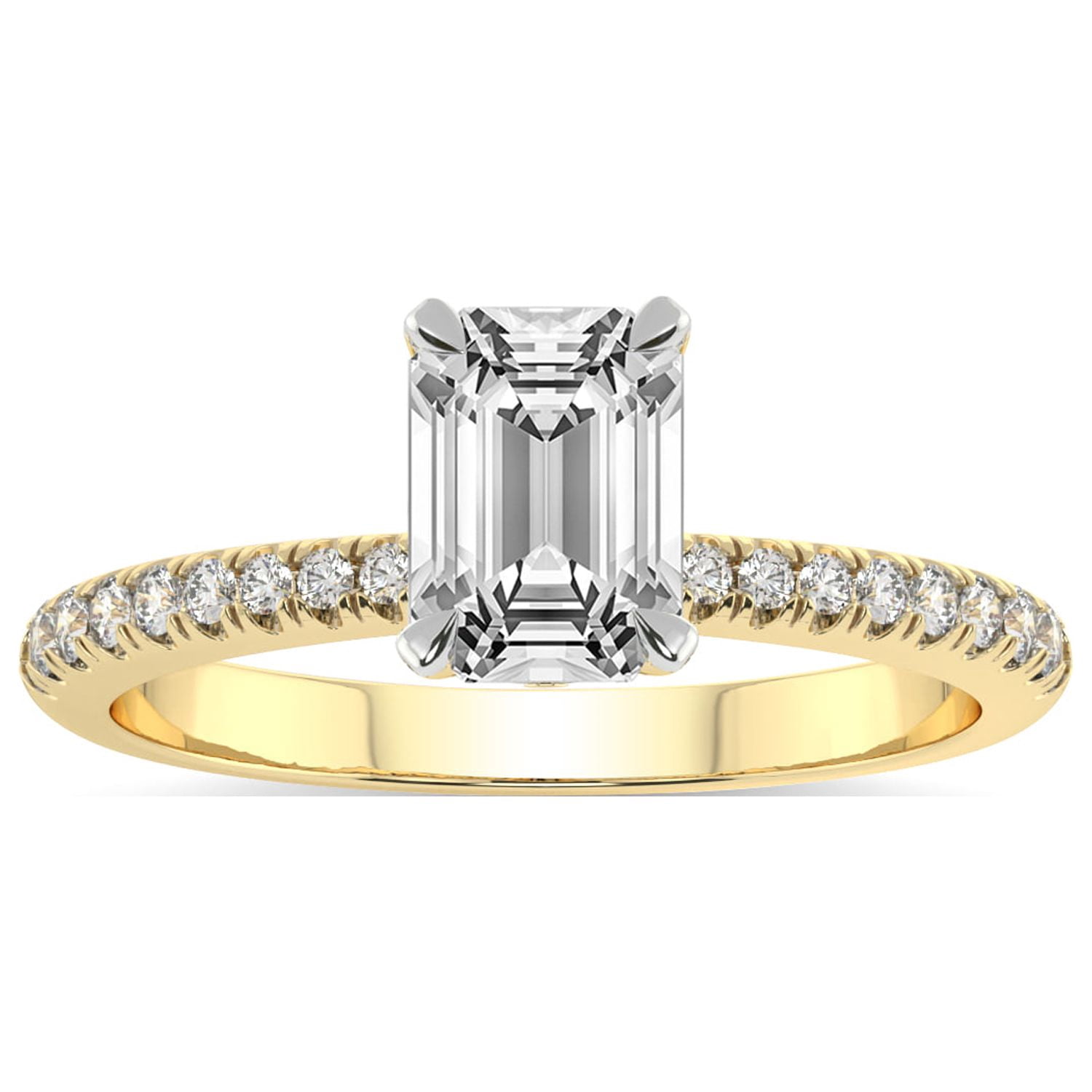 5 Carat IGI Certified Emerald Shape Lab Grown Diamond Engagement Ring ...