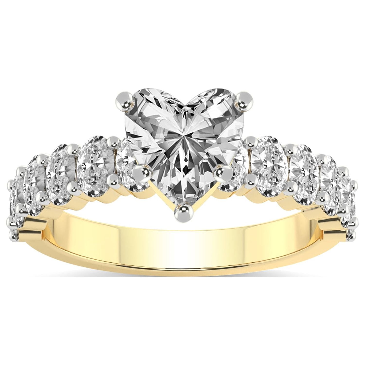 5 Carat IGI Certified Heart Shape Lab Grown Diamond Engagement Ring | 14K Yellow Gold |Danica ...