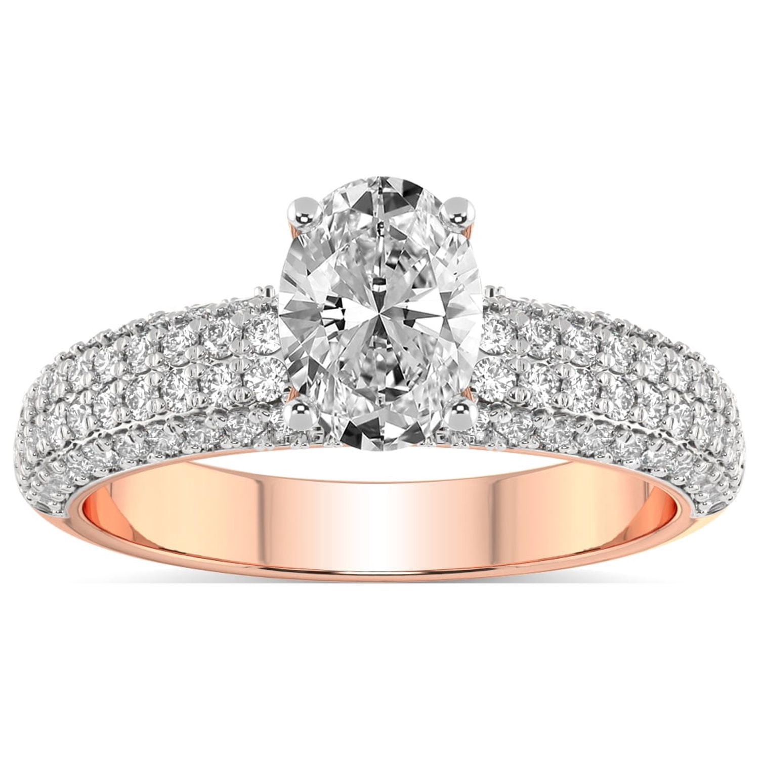 5 Carat IGI Certified Oval Shape Lab Grown Diamond Engagement Ring ...