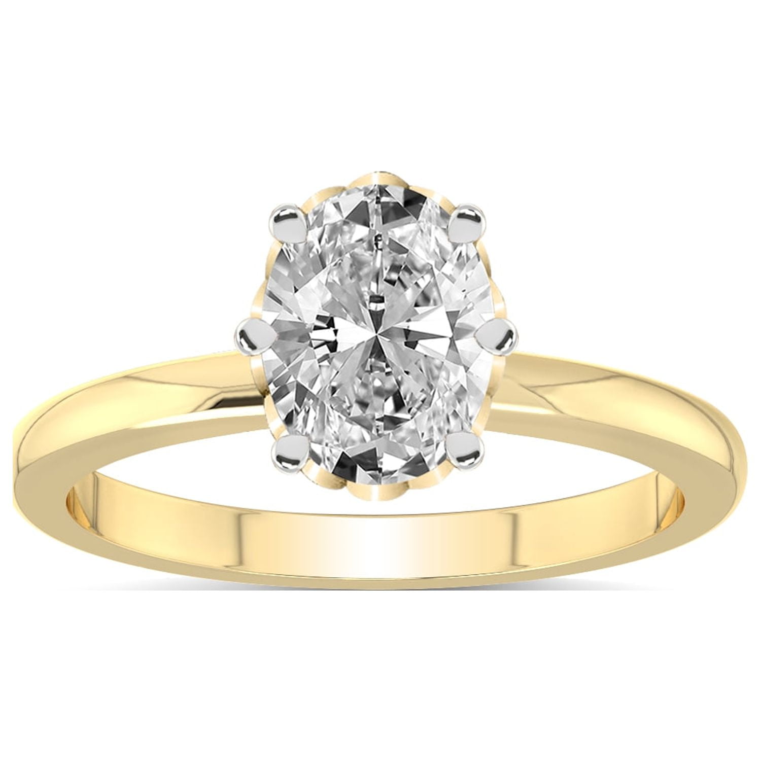 IGI Certified 5 Carat Oval Shape Lab Grown Diamond Engagement Ring ...