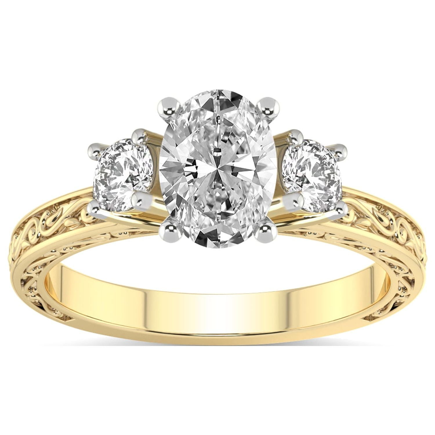 IGI Certified 5 Carat Oval Shape Lab Grown Diamond Engagement Ring ...