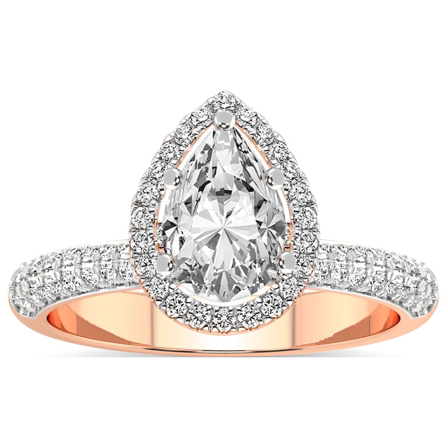 5 Carat IGI Certified Pear Shape Lab Grown Diamond Engagement Ring ...