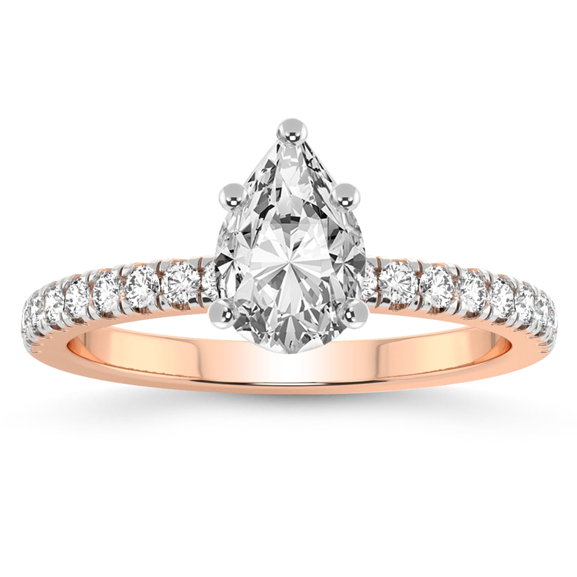 IGI Certified 5 Carat Pear Shape Lab Grown Diamond Engagement Ring ...
