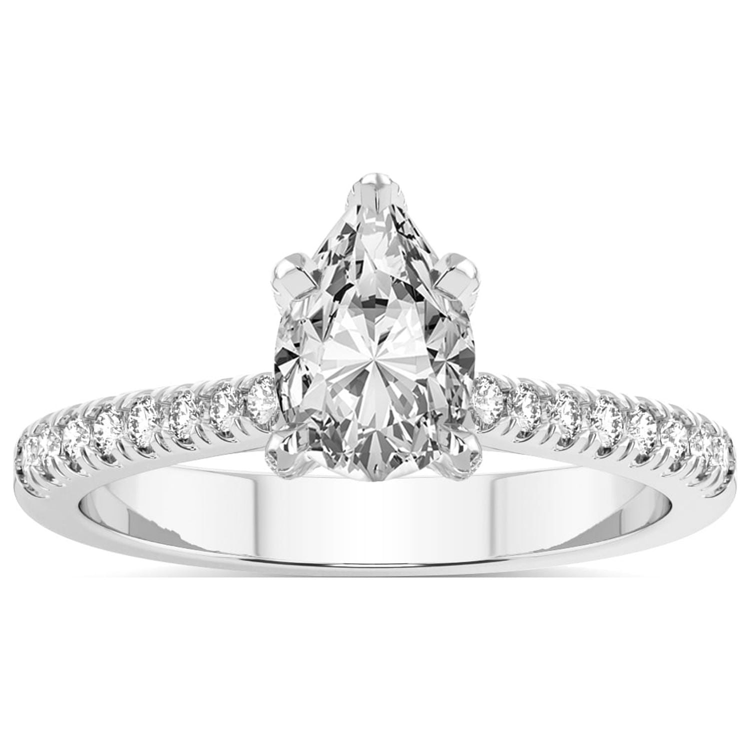5 Carat IGI Certified Pear Shape Lab Grown Diamond Engagement Ring ...